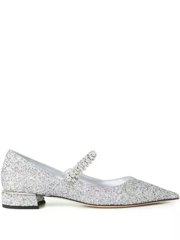 JIMMY CHOO 25mm Bing Crystal-embellished Pumps - Silver