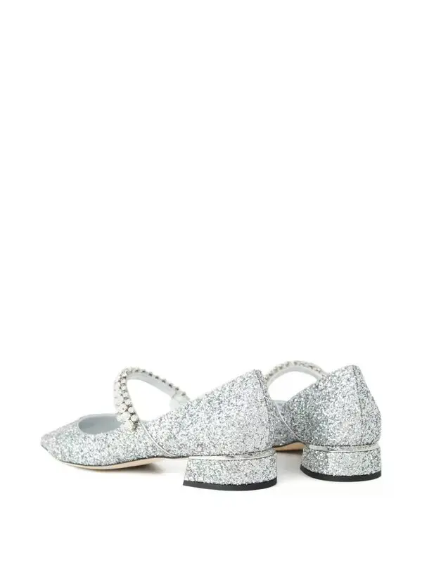 JIMMY CHOO 25mm Bing Crystal-embellished Pumps - Silver