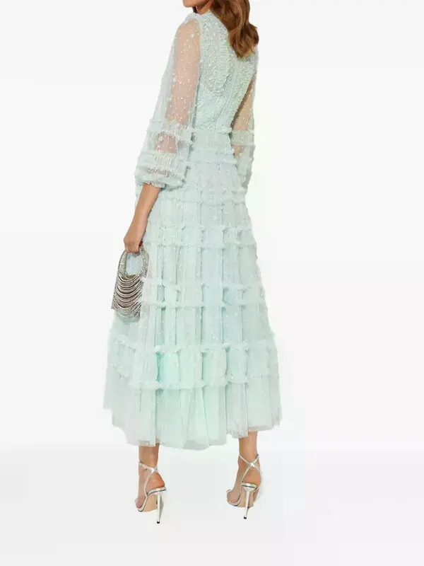 NEEDLE & THREAD Sequin Ruffled Dress