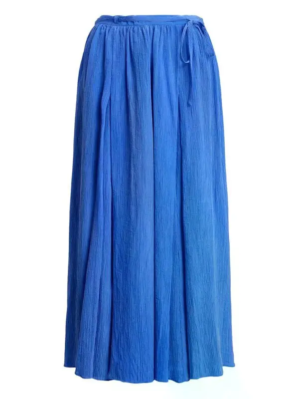 Polo Ralph Lauren Crinkle Wrap Midi Skirt