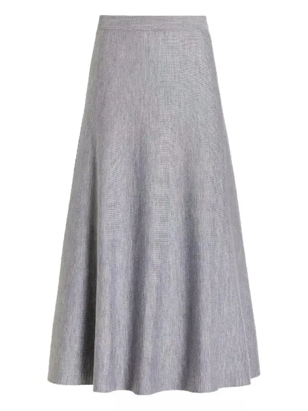 Gabriela Hearst Knitted A-line Midi Skirt - Grey