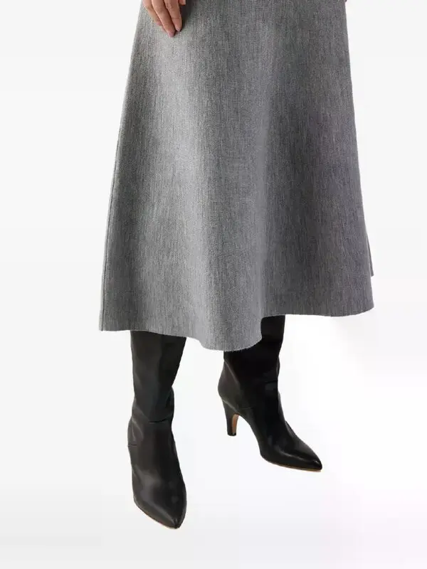 Gabriela Hearst Knitted A-line Midi Skirt - Grey