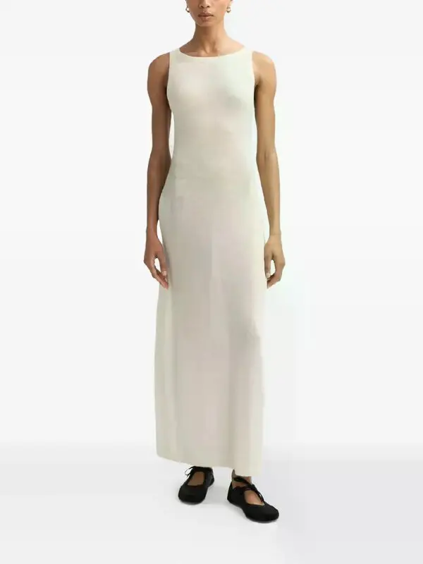 Soft Goat Round-neck Maxi Dress
