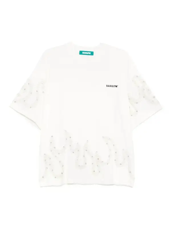 BARROW Embellished T-shirt - White