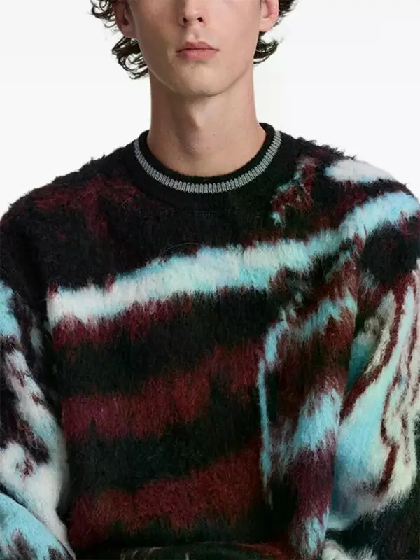 Aztech Mountain Striped Crewneck Sweater