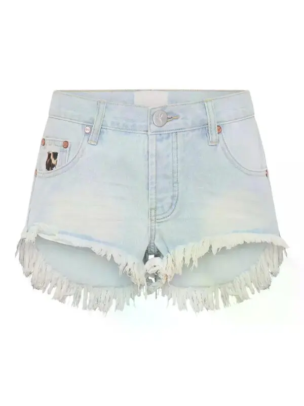 ONETEASPOON Frayed Denim Shorts