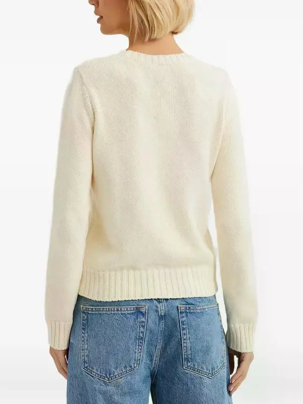 SPORTY & RICH Embroidered Wool Sweater