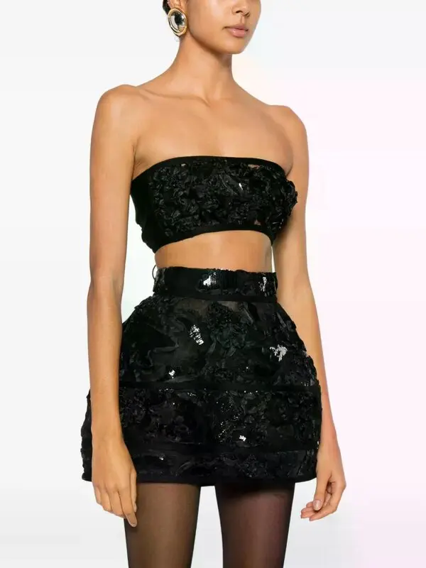 MITILIANE COUTURE Embroidered Bustier Top
