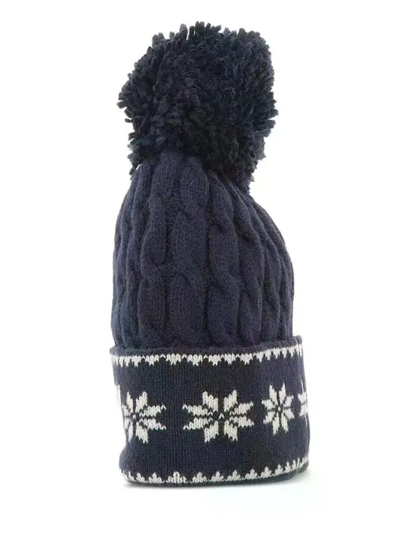 MC2 SAINT BARTH Cable-knit Pompom Beanie - Blue
