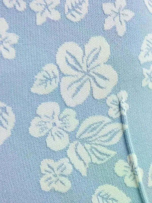 HIGH SPORT Floral Jacquard Trousers - Blue