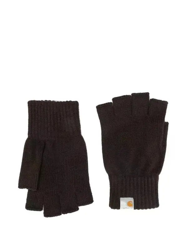 Carhartt Work In Progress Fingerless Ribbed Gloves - Brown