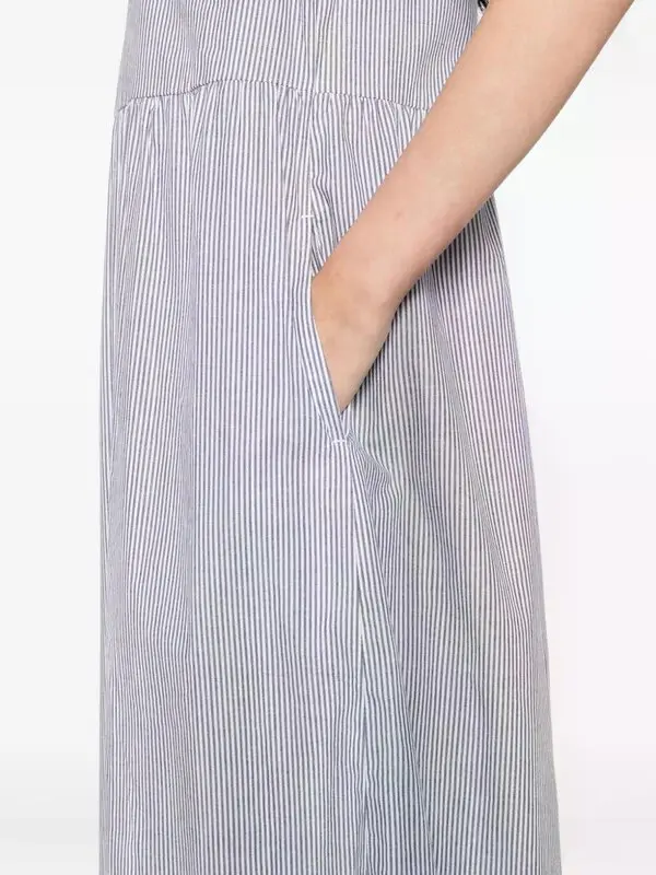 TO B. BY AGNÈS B. Striped V-neck Midi Dress