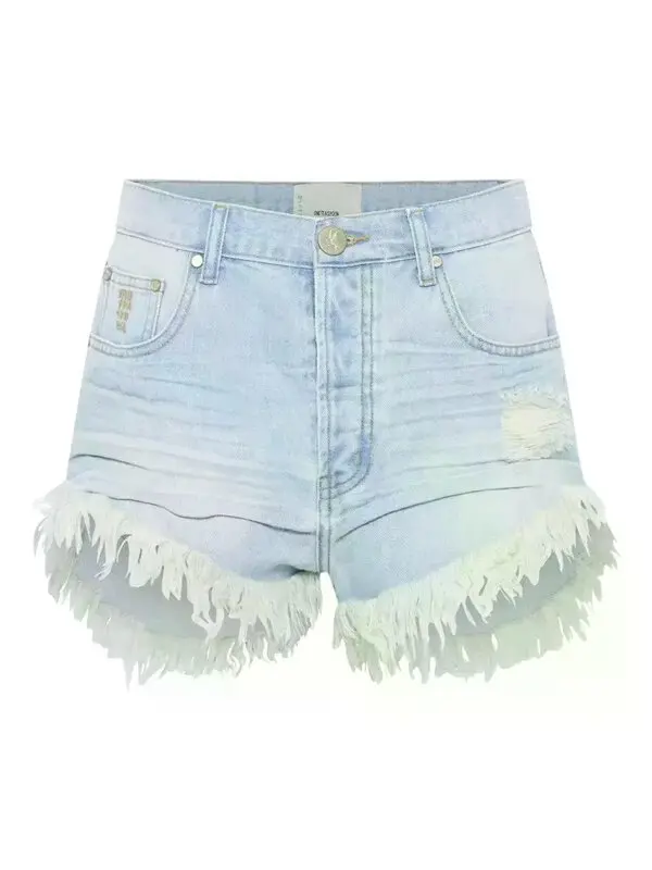 ONETEASPOON Frayed Denim Shorts