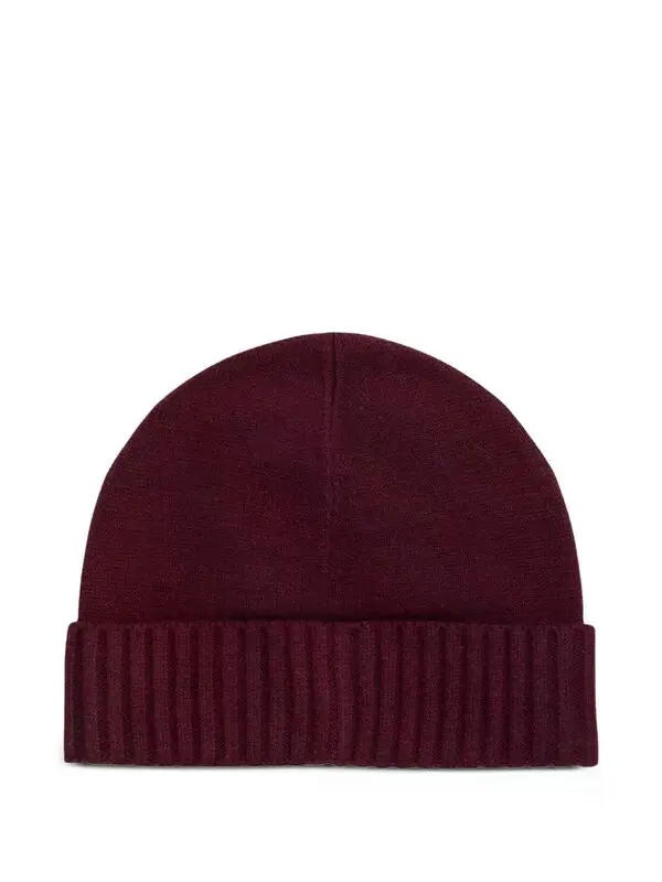 Ralph Lauren Ribbed Beanie With Button Detail