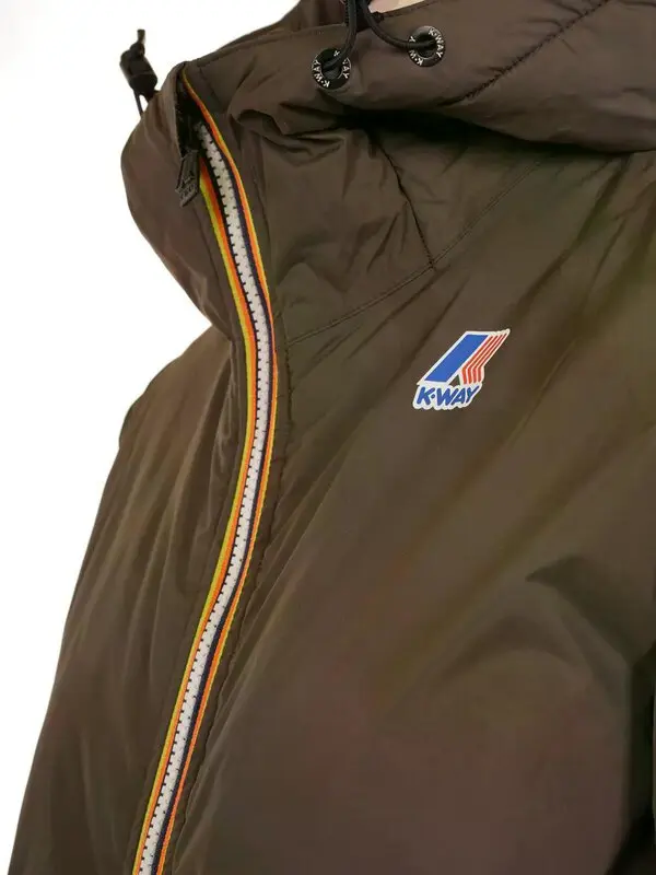 K-WAY Hooded Zip-up Jacket - Brown