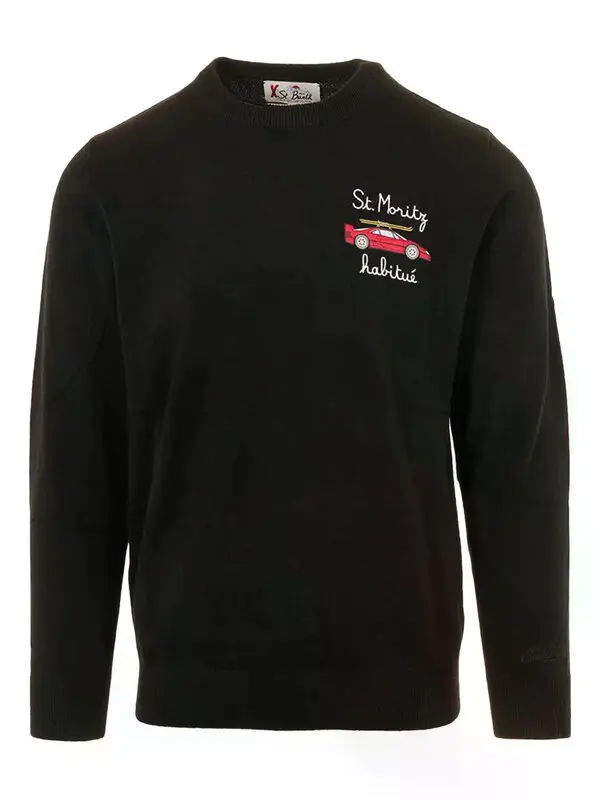 MC2 SAINT BARTH Embroidered Pullover - Black