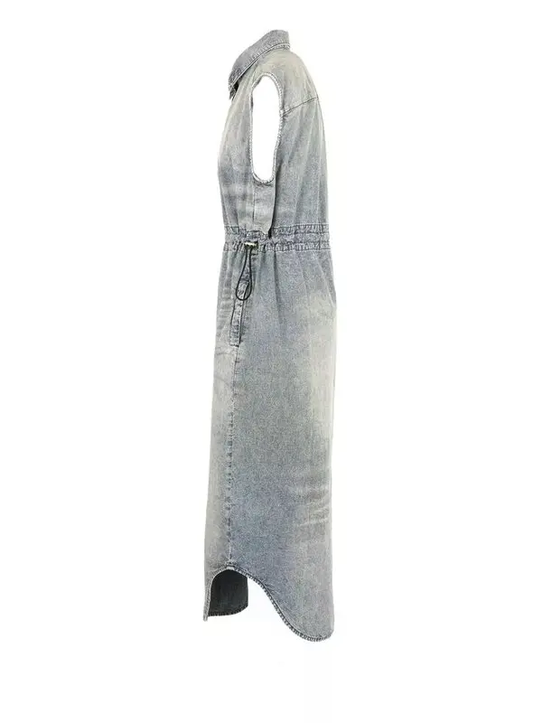 DIESEL Denim Drawstring Midi Dress