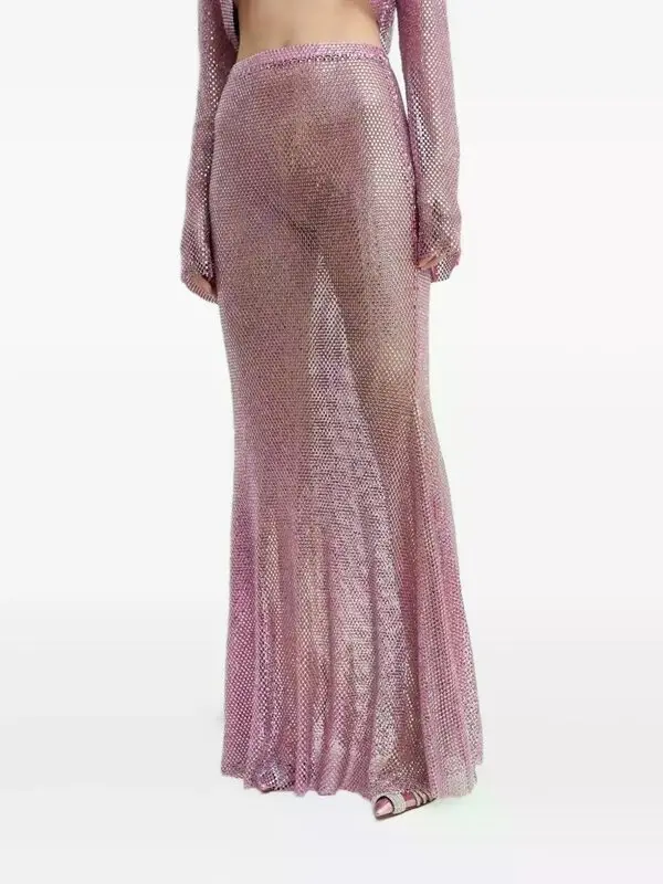 SANTA BRANDS Rhinestone-embellished Maxi Skirt - Pink