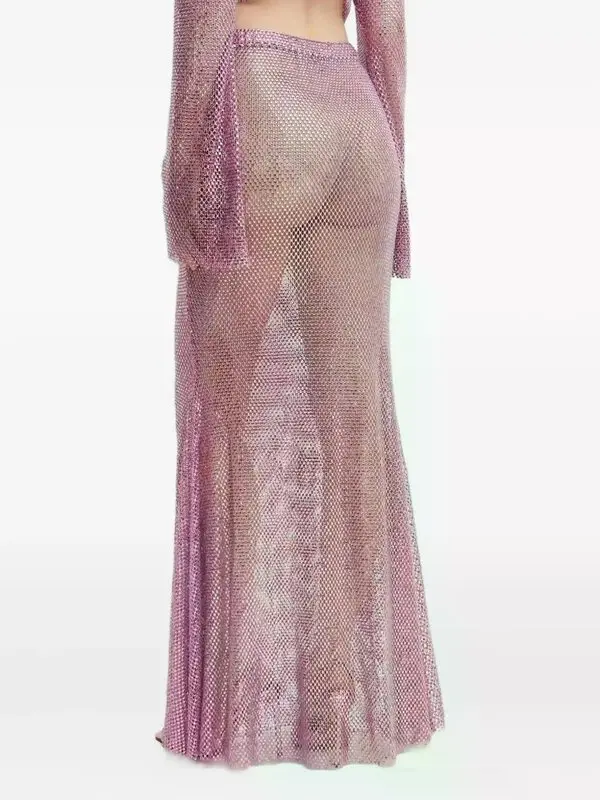 SANTA BRANDS Rhinestone-embellished Maxi Skirt - Pink