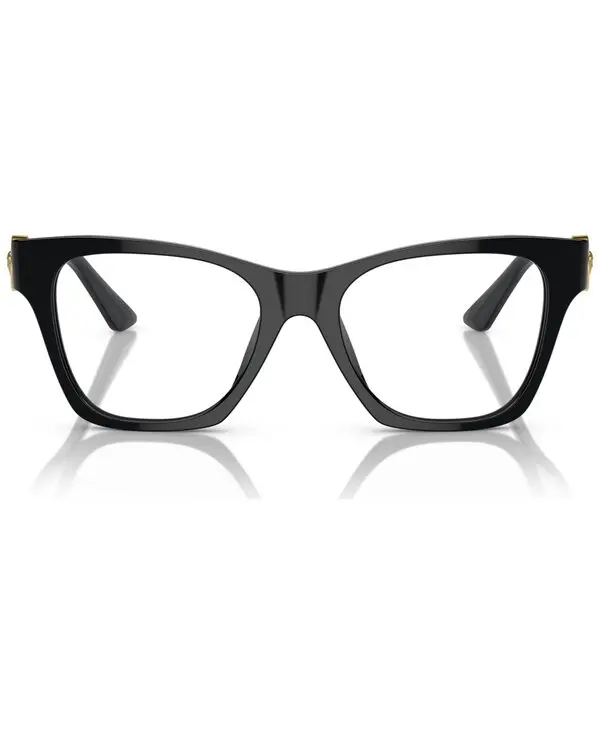 Versace Eyeglasses Full Rim, Irregular Shape - Black