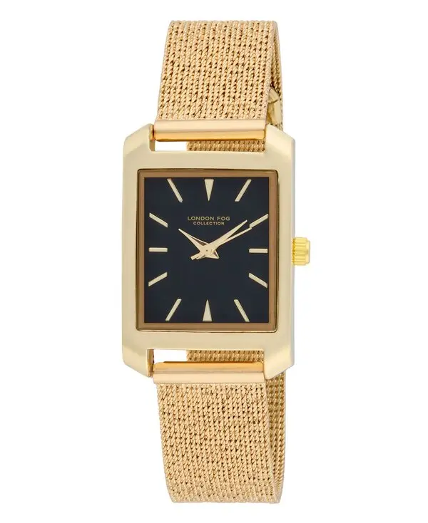 London Fog Warwick Alloy Mesh Band Watch - Gold