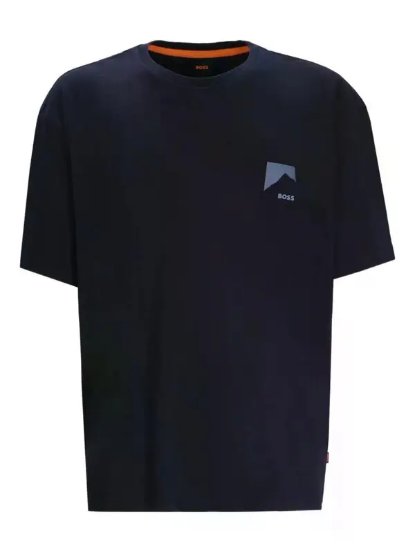 BOSS Mountain-print T-shirt - Black