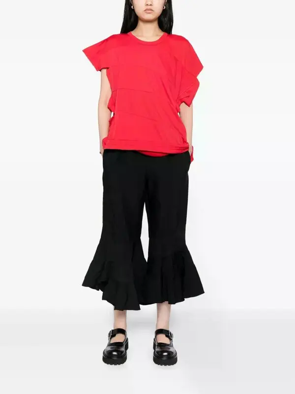 Comme Des Garçons Tiered Hem Flared Trousers