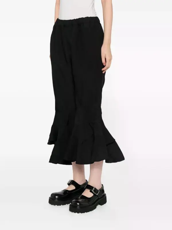 Comme Des Garçons Tiered Hem Flared Trousers