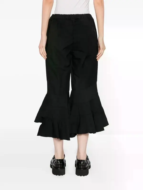 Comme Des Garçons Tiered Hem Flared Trousers