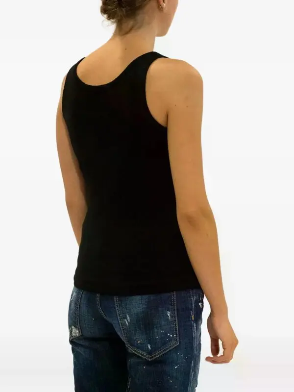 LA ROSE Sleeveless Tank Top - Black