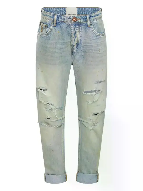 ONETEASPOON Distressed Five-pocket Jeans