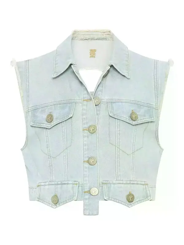 ONETEASPOON Buttoned Denim Waistcoat