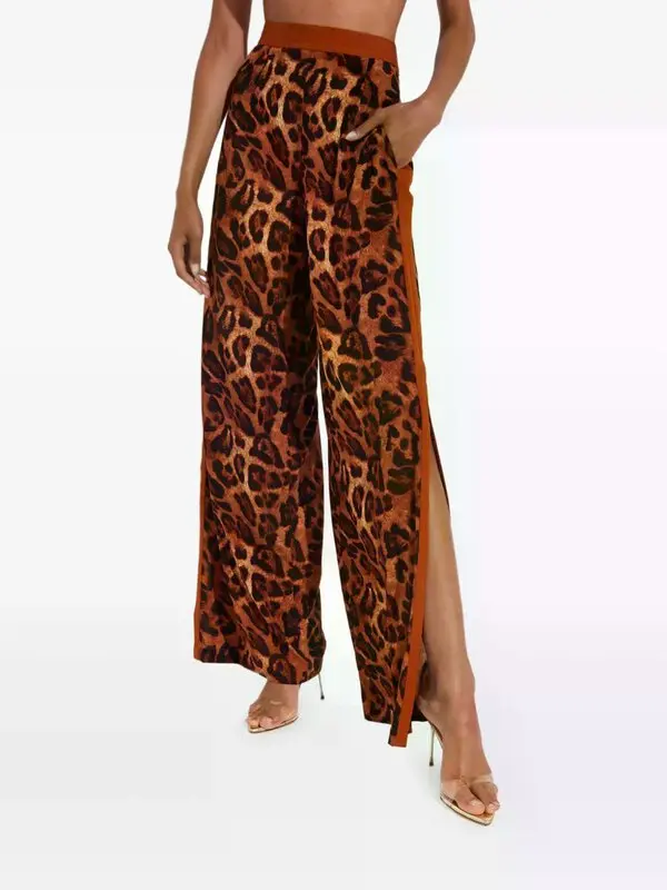 Mystique Leopard-print Slit Trousers