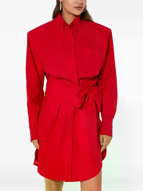 Alexandre Vauthier Tie-waist Shirt Mini Dress