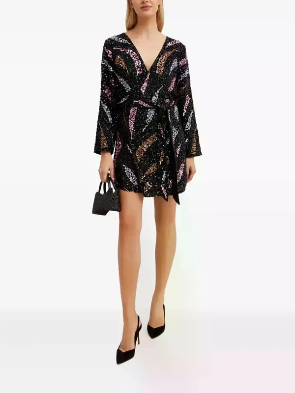 ONETEASPOON Delusion Sequin Wrap Dress