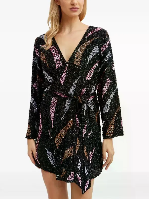ONETEASPOON Delusion Sequin Wrap Dress