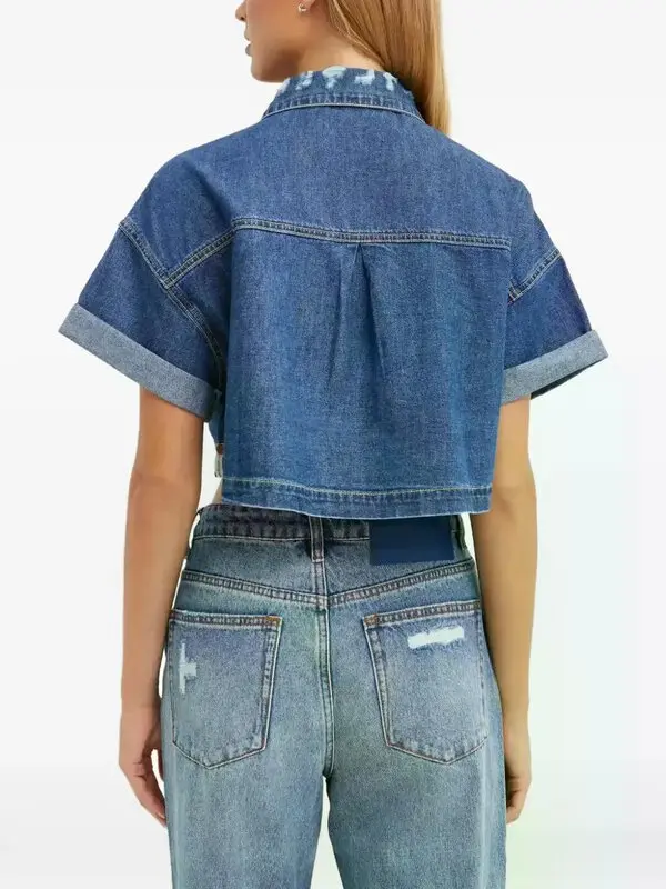 ONETEASPOON Cropped Denim Shirt