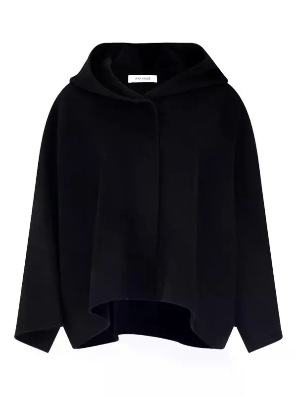 AYA MUSE Hooded Wool-cashmere Blend Cape
