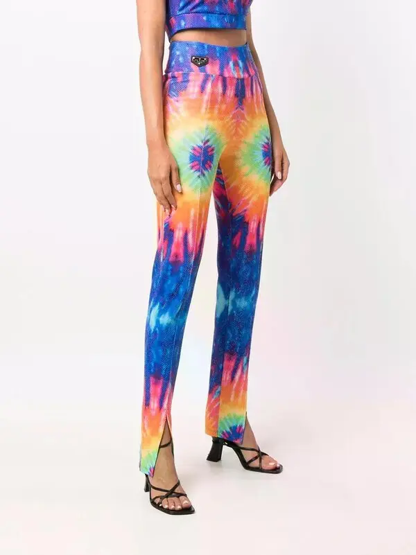 Philipp Plein Tie-dye High-rise Leggings