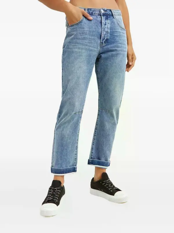 ONETEASPOON Cuffed Five-pocket Jeans