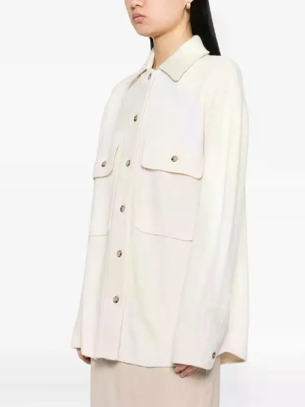 ALLUDE Button-up Wool Cardigan