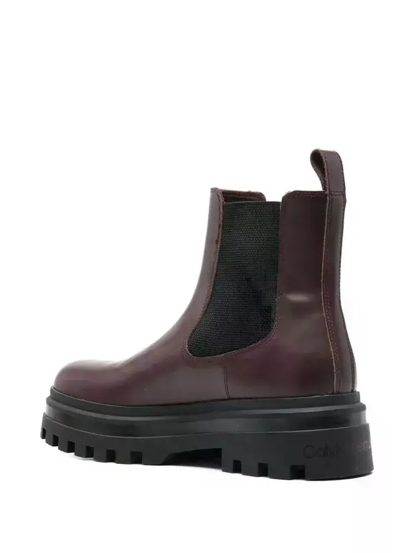 Calvin Klein Lugged Chelsea Boots - Brown