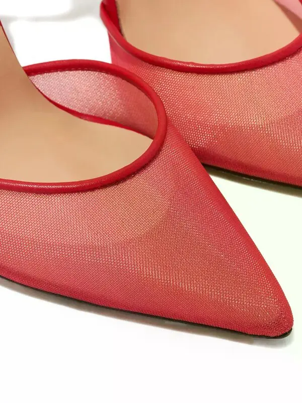 ANDREA WAZEN 105mm Denver Ankle-strap Pumps - Red