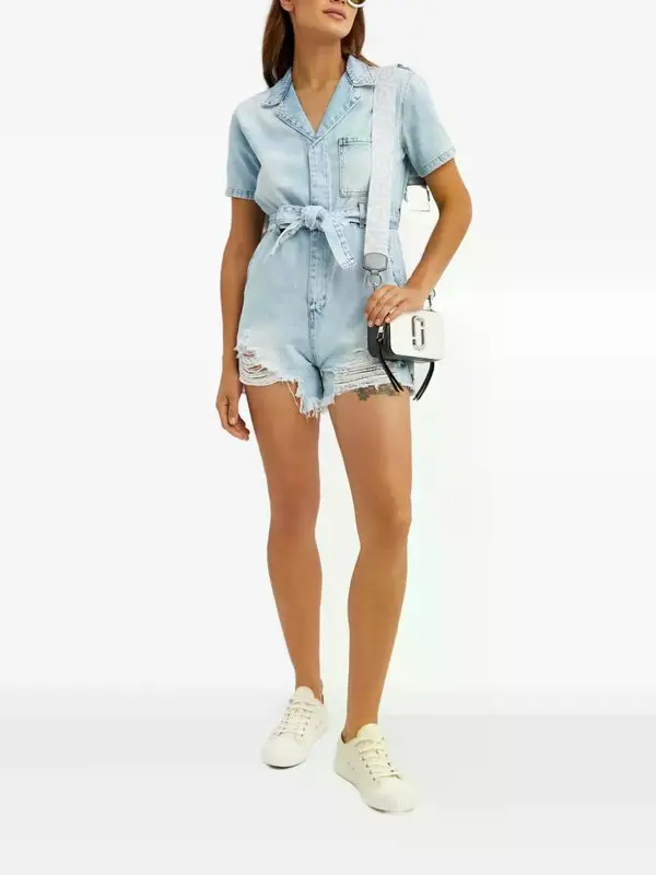 ONETEASPOON Frayed Belted Playsuit