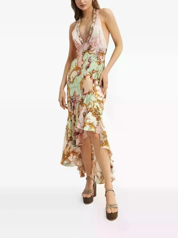 Camilla V-neck Midi Dress