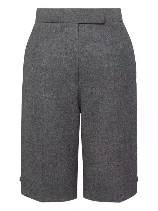 Thom Browne Solid Wool Flannel Bermuda Shorts