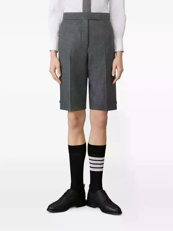 Thom Browne Solid Wool Flannel Bermuda Shorts
