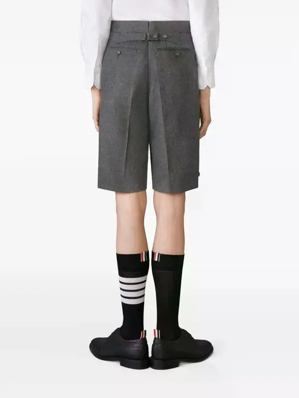 Thom Browne Solid Wool Flannel Bermuda Shorts