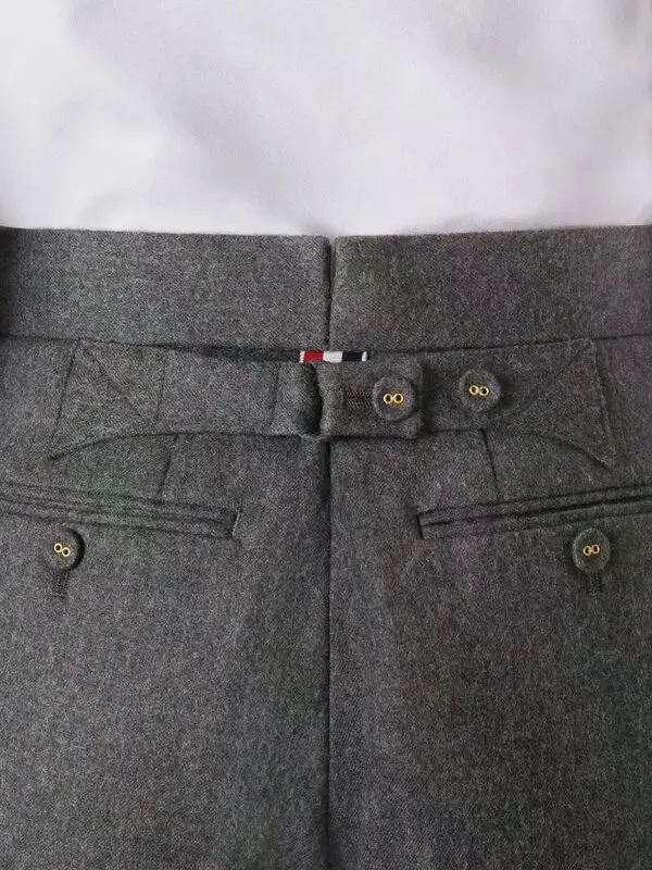 Thom Browne Solid Wool Flannel Bermuda Shorts
