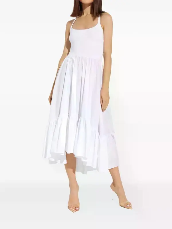 Caroline Constas Veronica Ruffled Midi Dress